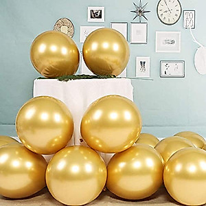 18 inch Gold Balloons 10 pcs for Party Chrome Metallic Balloons for Birthday Wedding Engagement Anniversary Christmas Festival Picnic or any Friends & Family Party Decorations