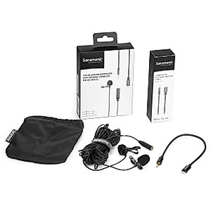 Saramonic 2-Person Dual Lavalier Microphone with Lightning for Apple iPhone, or iPad with a Built-in 19.7-Foot (6m) Cable (LavMicro U1C) (LAVMICROU1C)