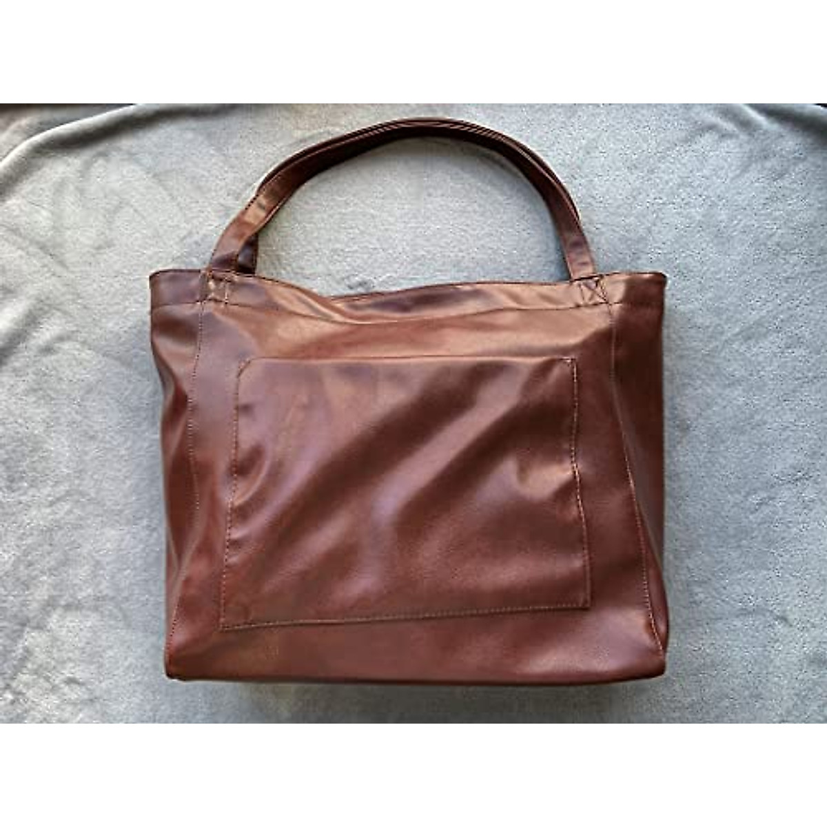 Women's Tote Shoulder Bag Soft Leather Handbag Large Capacity Purse (Coffee)