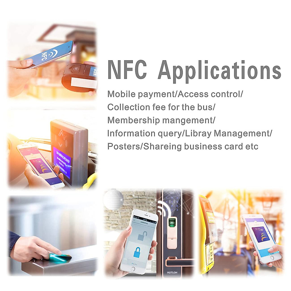 50pcs NFC Cards NFC Tags Ntag 215 NFC chip NFC 215 tag rewritable NFC Coin Cards，Compatible with Tagmo and NFC Enabled Mobile Phones and Devices, Round (25 mm/ 1 Inch)