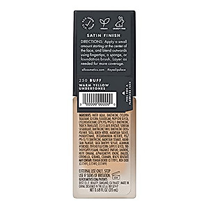 e.l.f. Flawless Finish Foundation, Improves Uneven Skin Tone, Lightweight, Medium Coverage & Semi-Matte, Vegan & Cruelty-Free, Buff, 0.68 Fl Oz