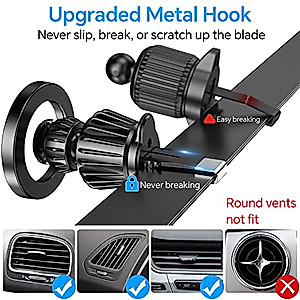 for iPhone MagSafe Car Mount Vent【Strongest Magnets】 Magnetic Phone Holder for Car air Vent【360° Adjustable】MagSafe Accessories for iPhone 14 Pro Max 13 12 Pro Plus Mini &MagSafe Case & All Phones