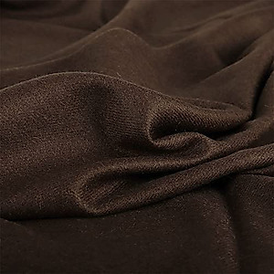 100% Baby Alpaca Wool Blanket Throw Solid Color Design for Bed Couch Sofa Soft Warm Peruvian Alpaca Wool Blankets 72" x 52" (Brown)