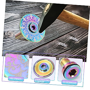 BESPORTBLE 1 Set Stem Cover Bike Fork Cap Headset Bolt Cover Bike Rainbow Cap Mountain Bike Top Cap Bike Stem Top Cap Cycling Top Cap Top Cap Headset Cap Bike Accessories Rope Alloy