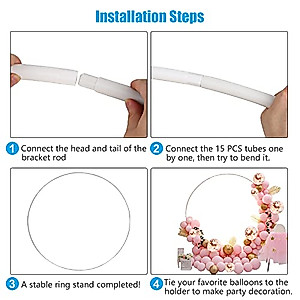 YYQQ Round Balloon Arch Kit, Balloon Circle Frame Kit, Balloon Arch Garland Kit for Holder Wedding, Christening, Decoration, Large Photo Background, Birthday, Party Decor (180cm)