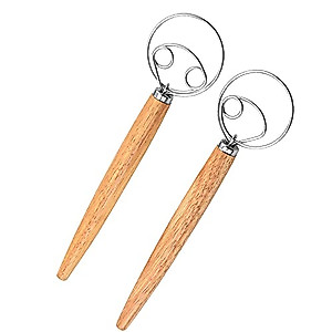 Danish Dough Whisk Cosybeau 13 Inch Bread Mixer For Dough Hooks With Stainless Steel Ring Dutch Whisk Kitchen Baking Tools Supplies Wisks For Bread Batter Cake Pastry (Lap+Double Lap)