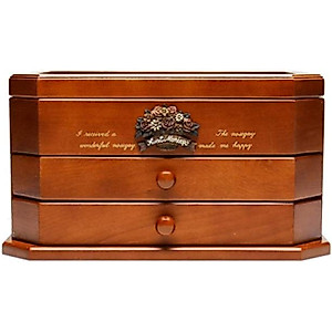 Yalych Solid Wood Jewelry Box Box 3 Layer Jewelry Display Storage Case For Earring Ring Necklace Bracelet jewellery case Jewelry Organizer