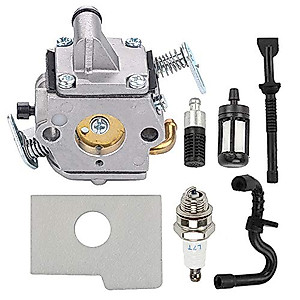 Savior MS170 Carburetor with Fuel Oil Filter Spark Plug for Sthil MS 170 Carburetor MS180 017 018 Carb Zama C1Q-S57A C1Q-S57B Chainsaw 1130-120-0603