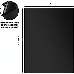 YFeiQi Reusable Non Stick Barbecue Accessories, 13"x16, high Temperature Resistant, Easy to Clean, Barbecue mat Outdoor Baking mat Outdoor Picnic Cooking Barbecue Oven Tool (1PCS)