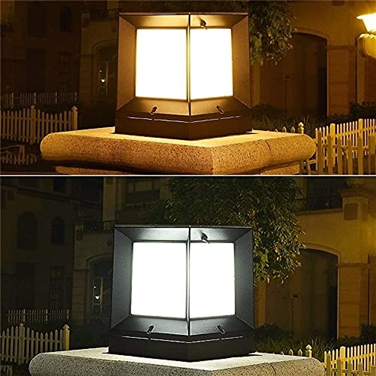 KLFJFD Solar Lights Outdoor,LED Solar Pillar Lamp Modern Simple Metal Aluminum Outdoor Post Light,Villa Park Home Garden Decoration