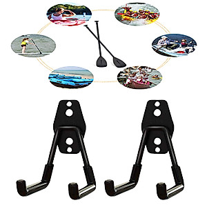 Todefrgu Kayak Oars Holds Rack, Paddle Mount Hanger, Kayak Paddle Wall Hanger, Paddle Rack Perfect for Display & Storage Wall Mounts, for Oar Hangers for Garage, Dock or Shed, NO Paddle - 2-Pcs