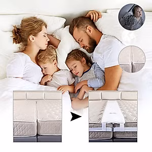 Elif Bed Bridge Connector - Twin to King Converter Kit, 25D Memory Foam Bed Gap Filler, Adjustable Mattress Connector for Bed with Extra Wide Design, Non-Slip Design (Twin)
