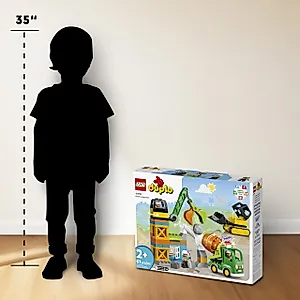 LEGO DUPLO Town Bulldozer Construction Vehicle Toy Set 10990, Early Development and Activity Toys, Big Bricks for Small Hands, Pretend Play Learning Toy, Gift for Toddlers Boys Girls Age 2+ Years Old