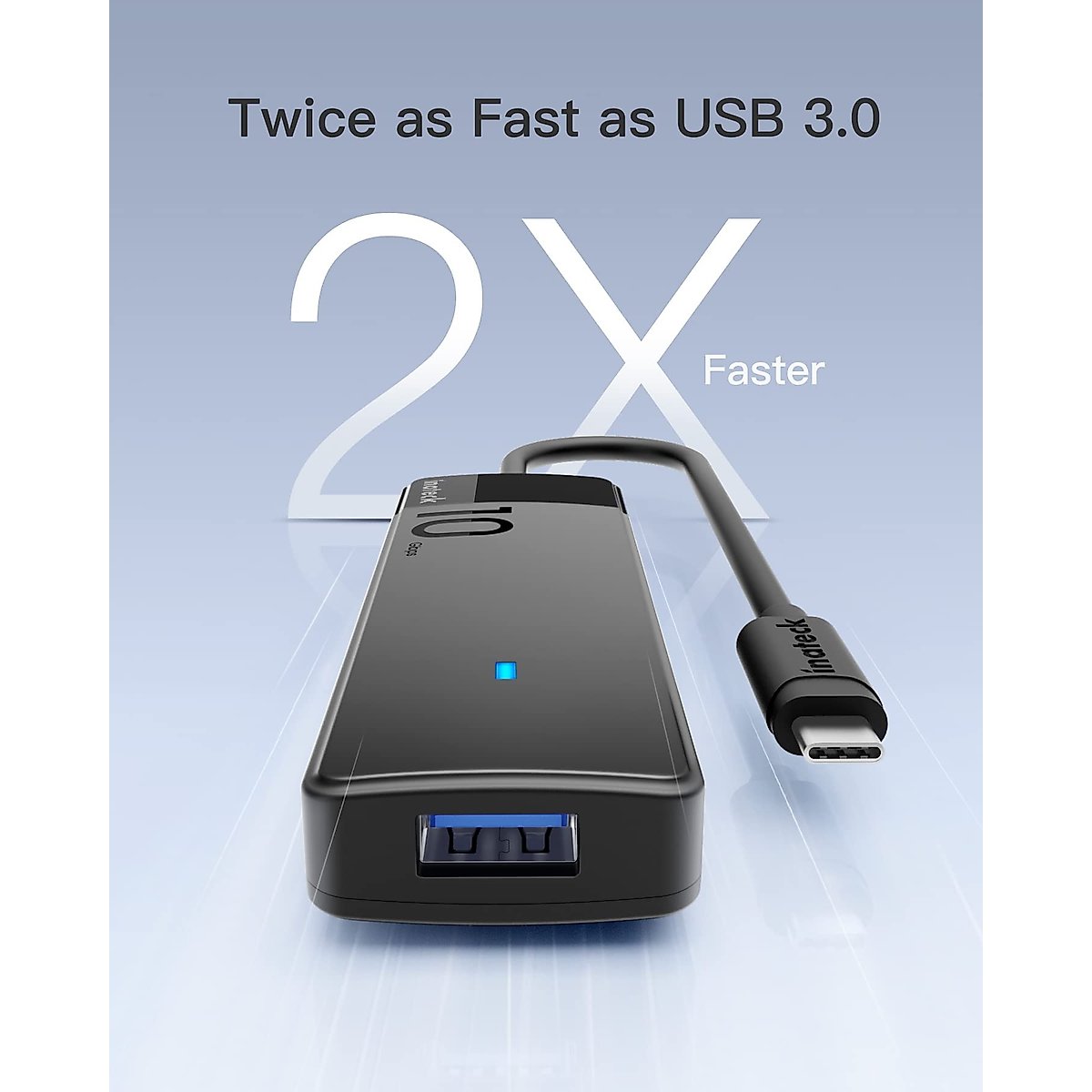 Inateck iPad Keyboard with USB 3.2 Gen 2 Speed, USB C to USB Hub,Bundle Product, KB02006 and HB2025