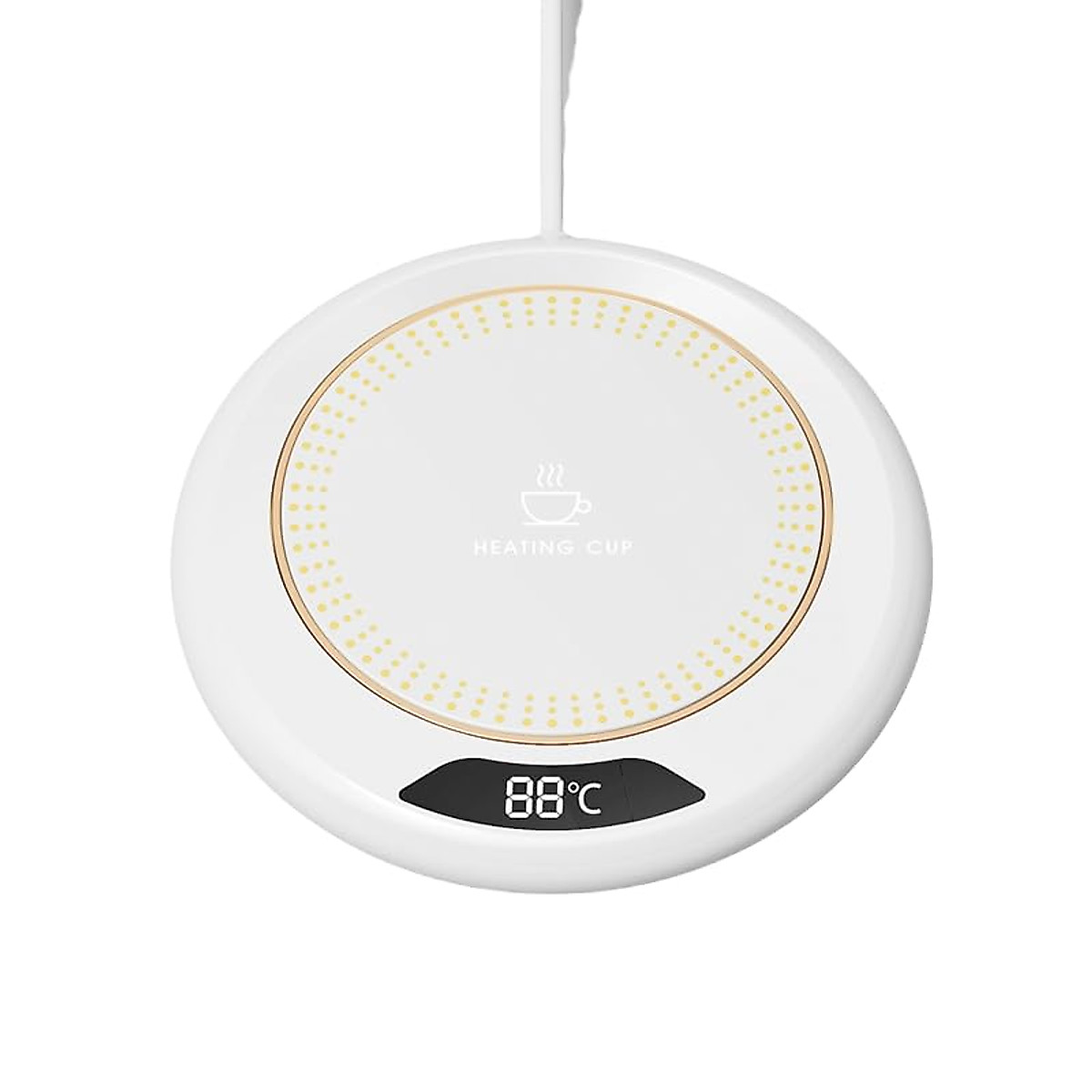 Beverage Warmer for Coffee Tea, Food Warmer, Food Beverage Warmer Warming Trays Fast Heating High Temperature Smart Electric Warmer, Water, Milk, Pizza for Buffets Party Daily Life White