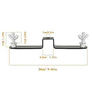 LOMTAP Double Crossbar Mount Backdrop Stand for Parties Triple Mounting Brackets Hardware Set for Photography Wedding Decorations (2 Pack) （CrossBars Not Included, Only Mount）