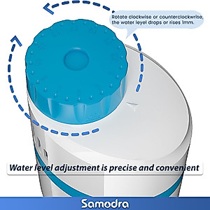 SAMODRA Silent Toilet Fill Valve Adjustable Water Level, High Performance Toilet Flush Valve Replacement Kit Anti-Siphon Water-Saving, Installs in Minutes