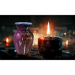 Small Keepsake Urns for Human Ashes - Set of 2, Mini Cremation Urn Ashes Holder Best Memorial Gifts for Loss of Loved One, Unique Hand Engraved Miniature Sharing Tokens Urn for Baby Sister Mom Grandma