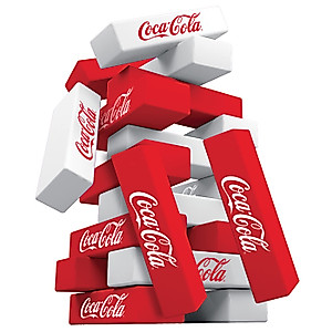 MasterPieces Family Games - Coca-Cola Wood Block Tumble Tower - Officially Licensed