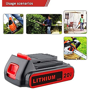 VANON 3.0Ah LBXR20 Replacement for Black and Decker 20V Lithium Battery Compatible with Black & Decker 20v Lithium Battery LB20 LBX20 LST220 LBXR2020-OPE LBXR20B-2 LB2X4020 Drill Cordless Tools 2Pack