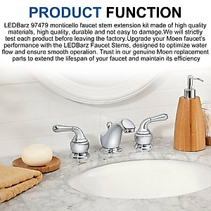 LEDBarz 2025 Upgrade 97479 Stem Extension Kit for Moen Monticello Series Widespread Bathroom Sink Faucet replacement parts for Moen 1222 1224