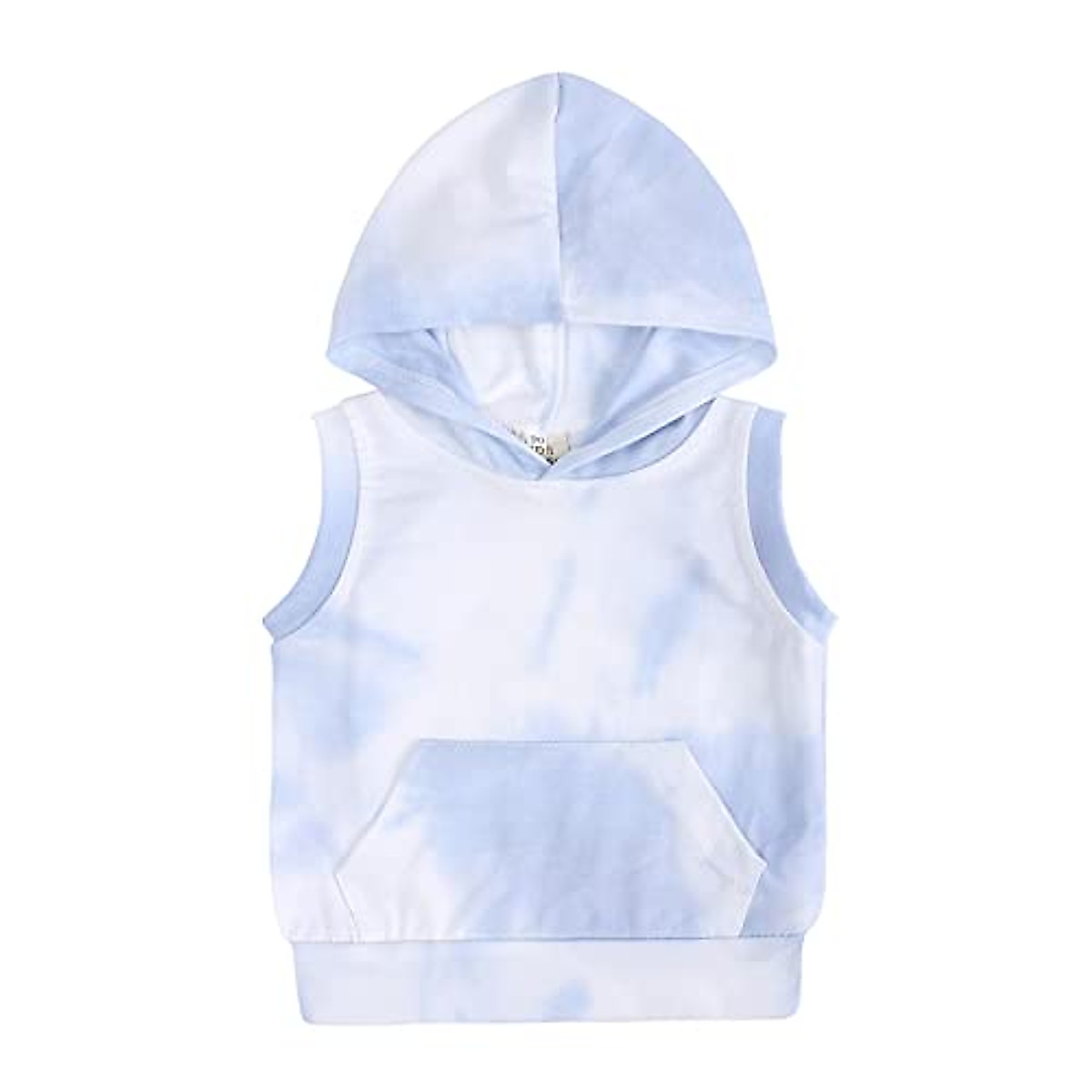 DUOWEI Long Sleeve Crop Top Sweatshirt Kids Toddler Boy Girls Clothes Sports Casual Tie Dye Prints Outfits for Girls Kids White