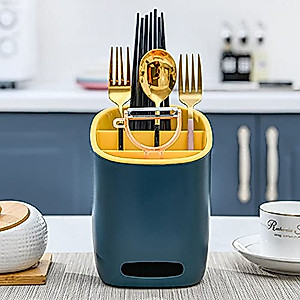 Cutlery Dryer Spoon Fork Chopstick Storage Holder Box Tableware Shelf Three Layer Cutlery Drainer Rack Kitchen Stand for Cutlery(Pink)