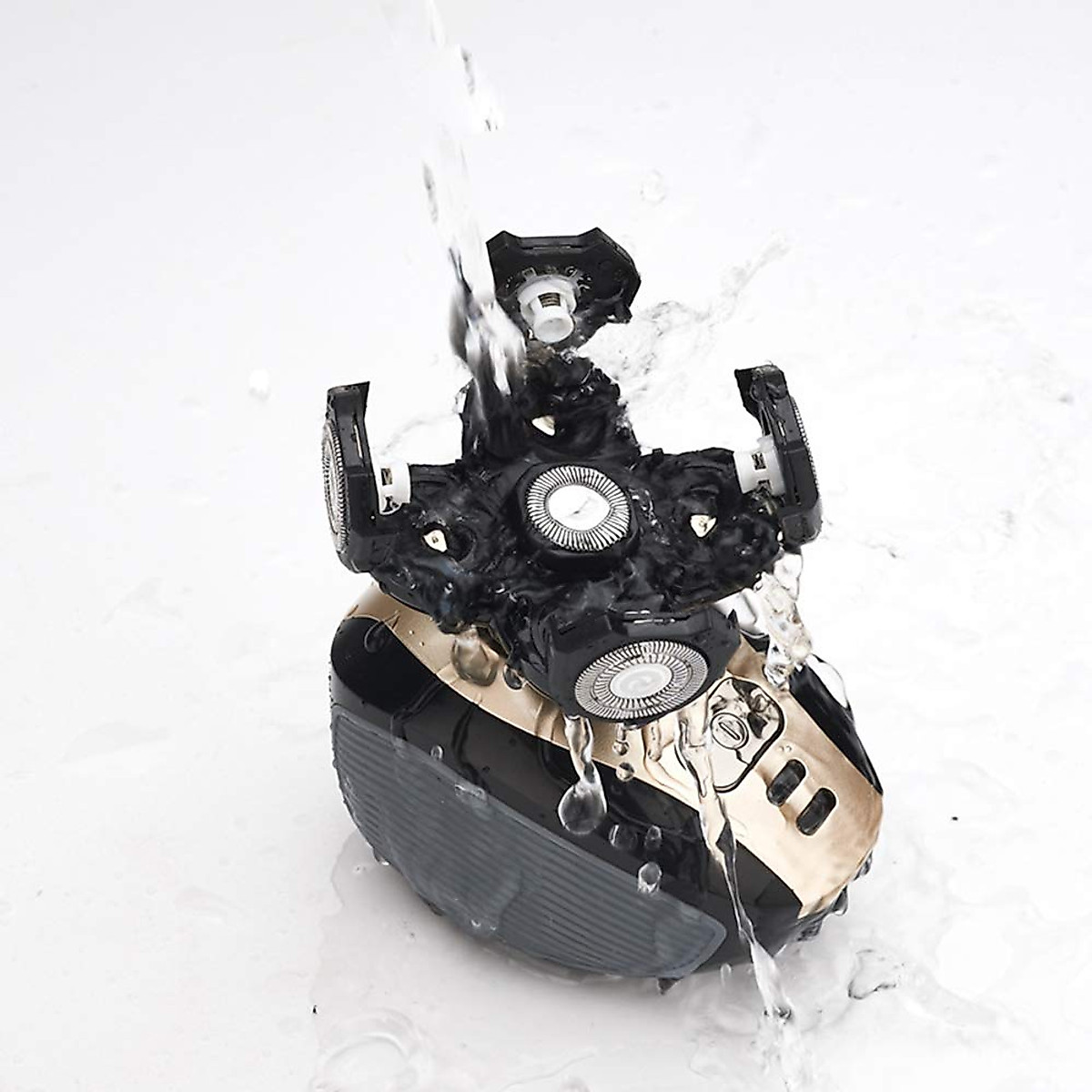 Men's 5-in-1 Electric Rotary Shaver, 5D Wet Dry Bald Head Grooming Kit/Five-Headed Beard Hair Razor, Cordless and Rechargeable with Beard/Nose Hair Trimmer, Hair Clipper, Facial Cleansing Brush