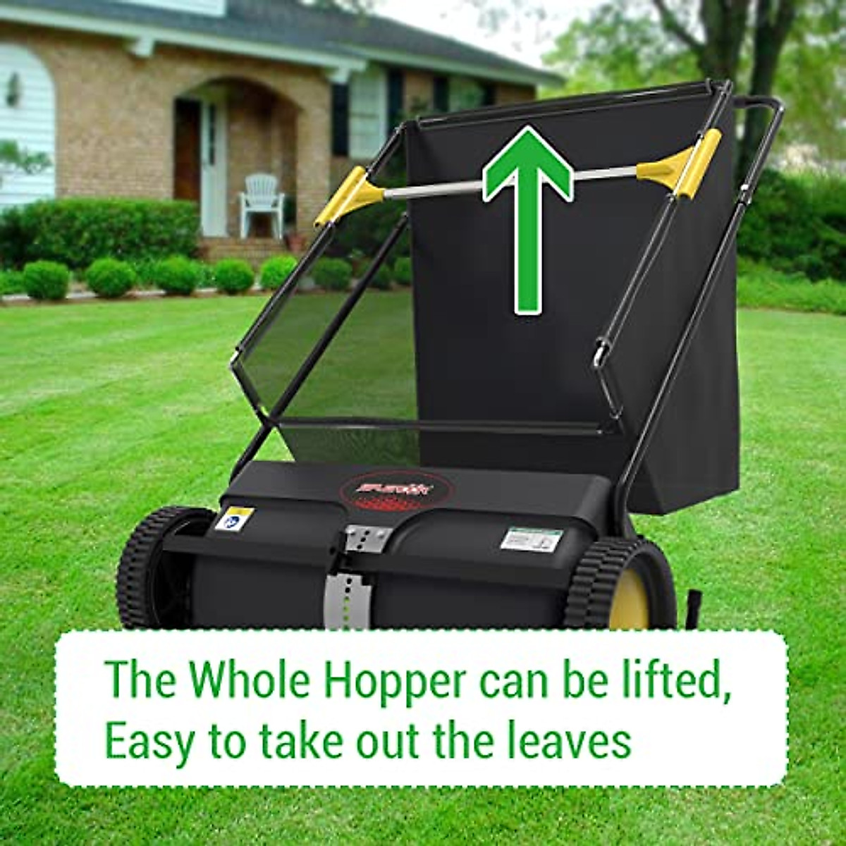 SPLENDOR LS-650A 26-Inch Push Lawn Sweeper, 26 Inches, Black