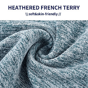 Lounge Shorts Men 6 Inch Comfy with Pockets(Marled Blue,XL)