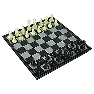 BAFAFA Unique 14 inchs Large Chess Set，High-end Magnetic Portable Chess Armory with Folding Board，for Children，Beginners, Students, Adults Chess (Color : White+Black, Size : 14 inchs)