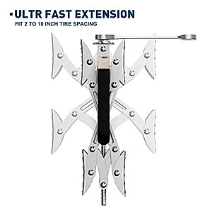 MAHLER GATES X Shaped Wheel Chocks Stabilizer 2 Sets RV Tire Stabilizers Locking Chock with Wrench for Camping Travel Trailers Trucks Open 2'' to 10''