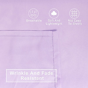 FLXXIE 4 Pieces Toddler Bedding Set, Soft and Breathable Microfiber Crib Sheet Set, Includes Quilted Comforter, Flat Top Sheet, Fitted Sheet, Envelope Pillow Case for Boys and Girls, Light Purple