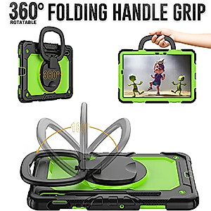 Tablet PC Case Heavy Duty Shockproof TPU Case Compatible with Samsung Galaxy Tab S7 11 inch T870/T875 (2020)/Tab S8 X700/X706 (2022) Kids Case,360 Degree Rotating Handle Stand Bracket W Screen Protect