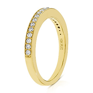 Vir Jewels 1/5 cttw Diamond Wedding Band in 10K Yellow Gold Size 5