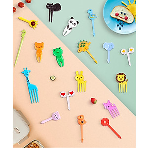 DOUDOULE 160PCS Food Picks for Kids with Storage Box, Kids Lunch Accessories for Bento Box, Animal Kids Food Picks for Picky Eater, Cute Toothpicks for Food Fruit, Fun Toddler Food Picks