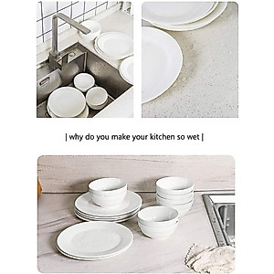 Dullrout Roll Up Dish Drying Rack 17.8 inch x 11.2 inch, Over The Sink Dish Drying Rack, Rollable Stainless Steel Sink Rack for Kitchen Organization, Foldable/Heat-Resistant/Easy to Store