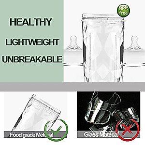 20oz Portable Blender Large Capacity Travel Juice Cup,Smoothies and Shakes Blender, Baby Food Crush Ice Frozen Mixing with 6 Blades 4000mAh Rechargeable Battery,for Home, Travel, Office (Light Blue)