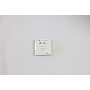 StonyLab Qualitative Filter Paper Circles, 94mm Diameter Cellulose Filter Paper with 20 Micron Particle Retention Medium Filtration Speed, Pack of 100