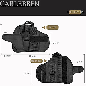 Drop Leg Holster Molle Airsoft Holster Thigh Pistol Gun Holster Tactical Adjustable Right Handed Carlebben (Black)