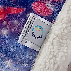 Kids Sherpa Flannel Throw Blanket 50" x 60 inches, Super Soft Cozy Plush Blanket for Indoor and Outdoor Use (Frozen-2, Throw(50'' × 60''))