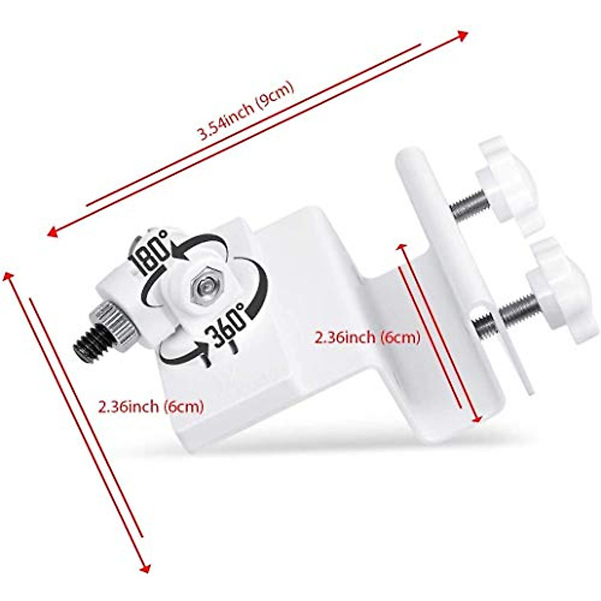 Wasserstein Weatherproof Gutter Mount Compatible with Arlo Pro/Pro2/Pro3/Pro4/ HD/Ultra/Ultra 2 (White)