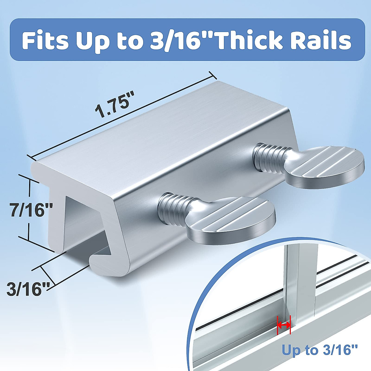 Sliding Window Locks Up and Down Window Security - 10 Set Child Proof Home Safety Glass Vertical Window Stopper Adjustable Aluminum Double Slide Window Lock Guard Kid Patio for Travel AC RV