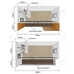 Prefabricated Home on Wheels, Portable 20ft House for Camping, Traveling, Backpacking, and Fishing. Fully Furnished Kitchen and Bathroom!