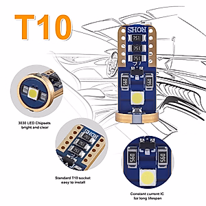 iBrightstar 31mm DE3175 DE3021 194 168 T10 LED Bulbs 3030 Chipset Error Free for Car Truck Interiors Dome Map Door Courtesy License Plate Lights pack of 10, Xenon White