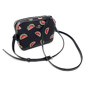 COACH WOMENS MINI CAMERA BAG WITH WATERMELON PRINT 3270 NAVY RED MULTI