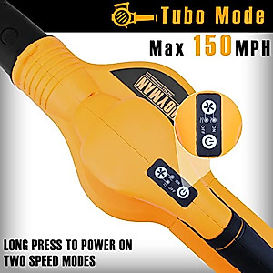 Alloyman Leaf Blower, 20V Cordless Leaf Blower, One-Button Start Leaf Blower Battery Powered, with 2.0Ah Battery & Charger, Electric Leaf Blower for Yard Cleaning/Snow Blowing