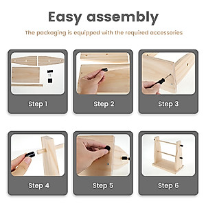 Yarn Holder Dispenser for Crocheting, Crochet Yarn Holder, Double Yarn Ball Holder, Twizzter Portable Yarn Holder, Yarn Holder Stand Wooden Yarn Dispenser for Crocheting Knitting DIY Craft