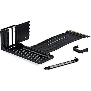 LIANLI O11DE-1X Vertical Graphics Card Holder for O11 Dynamic EVO Black, PCI-E 4.0 Riser Cable Included - O11DE-1X