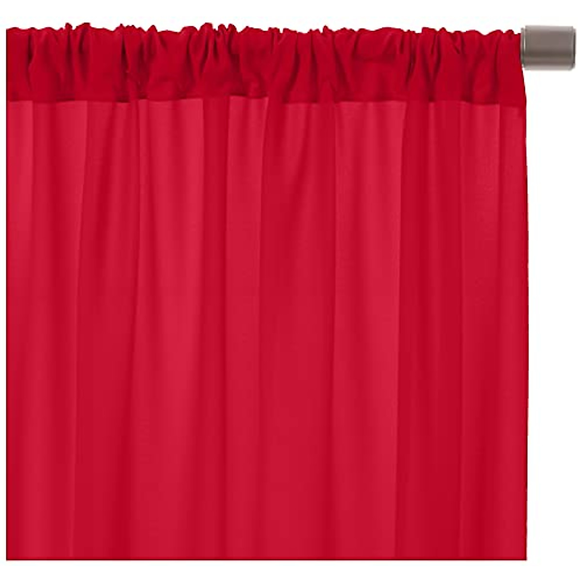AK TRADING CO. 10 feet x 10 feet Polyester Backdrop Drapes Curtains Panels with Rod Pockets - Wedding Ceremony Party Home Window Decorations - RED (DRAPE-5x10-RED)